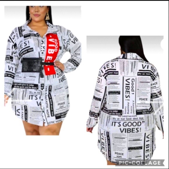 Dresses | Newspaper Vibe Dress | Poshmark
